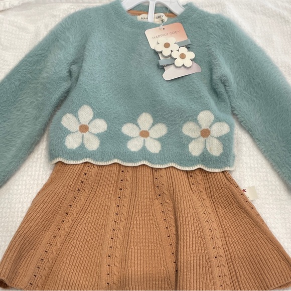 Happily Grey | Matching Sets | Happily Grey Floral Knit Sweater And ...